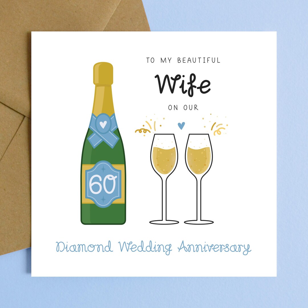 Personalised to My Beautiful Wife on Our Diamond Wedding Anniversary ...