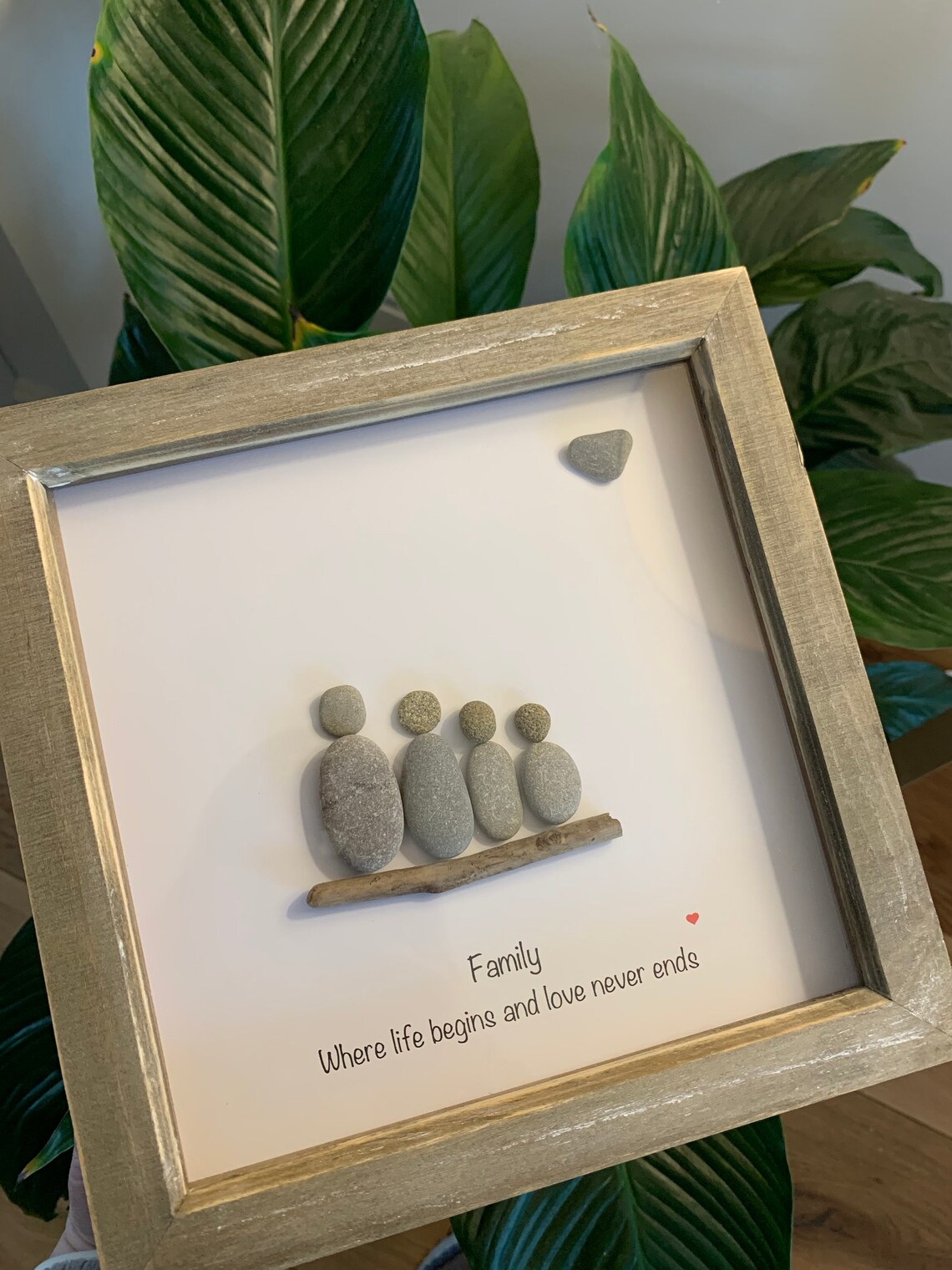 Pebble Art...pebble Art Family... Pebble Frame... Gift for Family ...