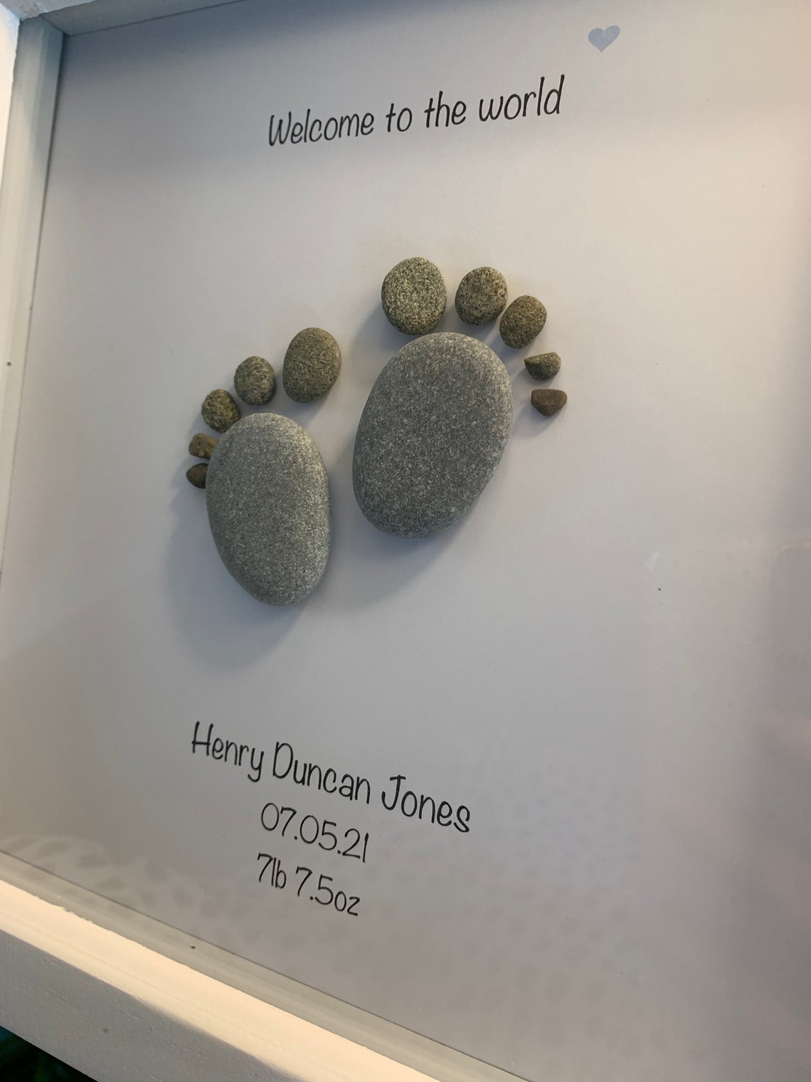 Personalised Pebble Art Baby Boy Gift for New Born New - Etsy UK