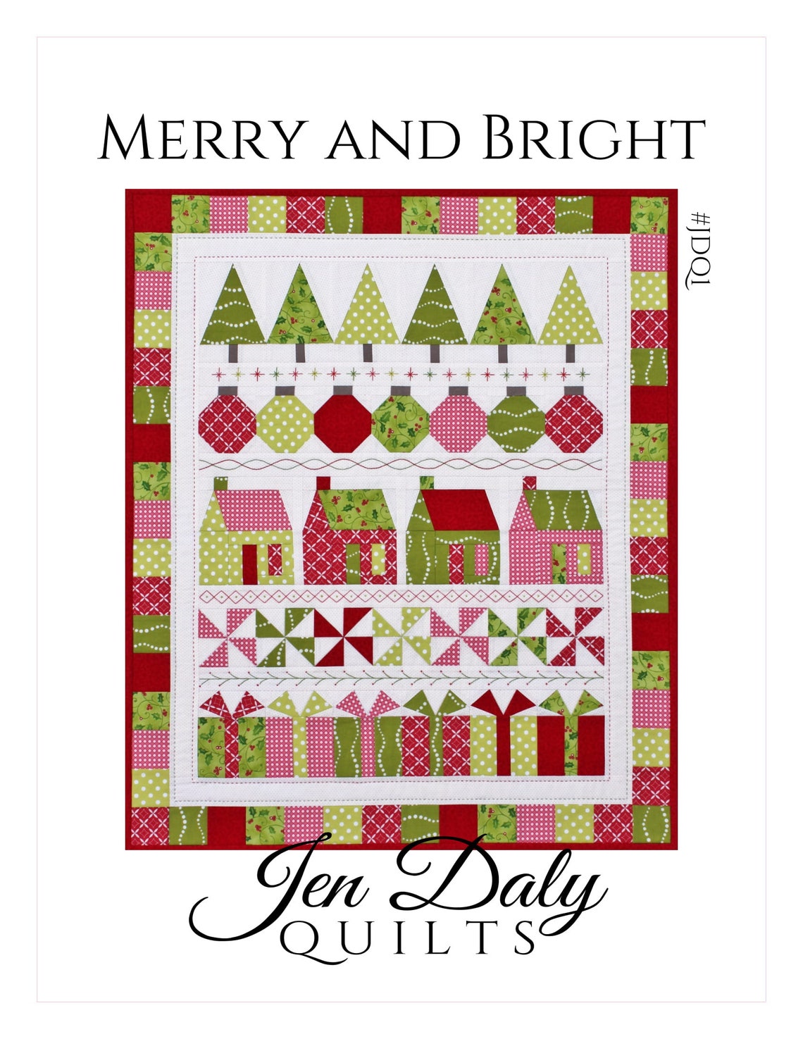 Merry and Bright Quilt Pattern PDF by Jen Daly Quilts | Etsy