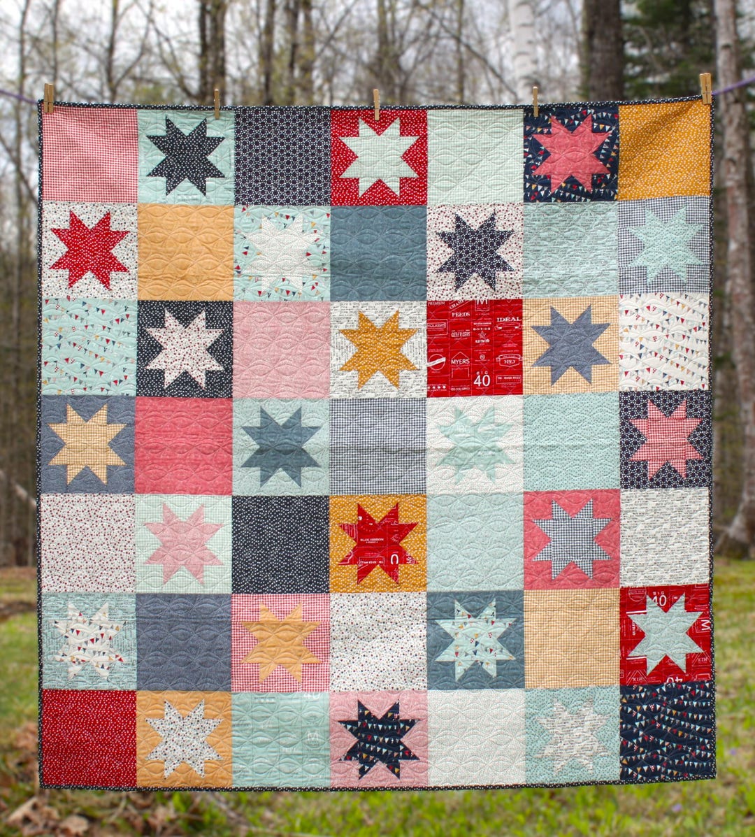 Falling Stars Quilt Pattern PDF by Jen Daly Quilts - Etsy
