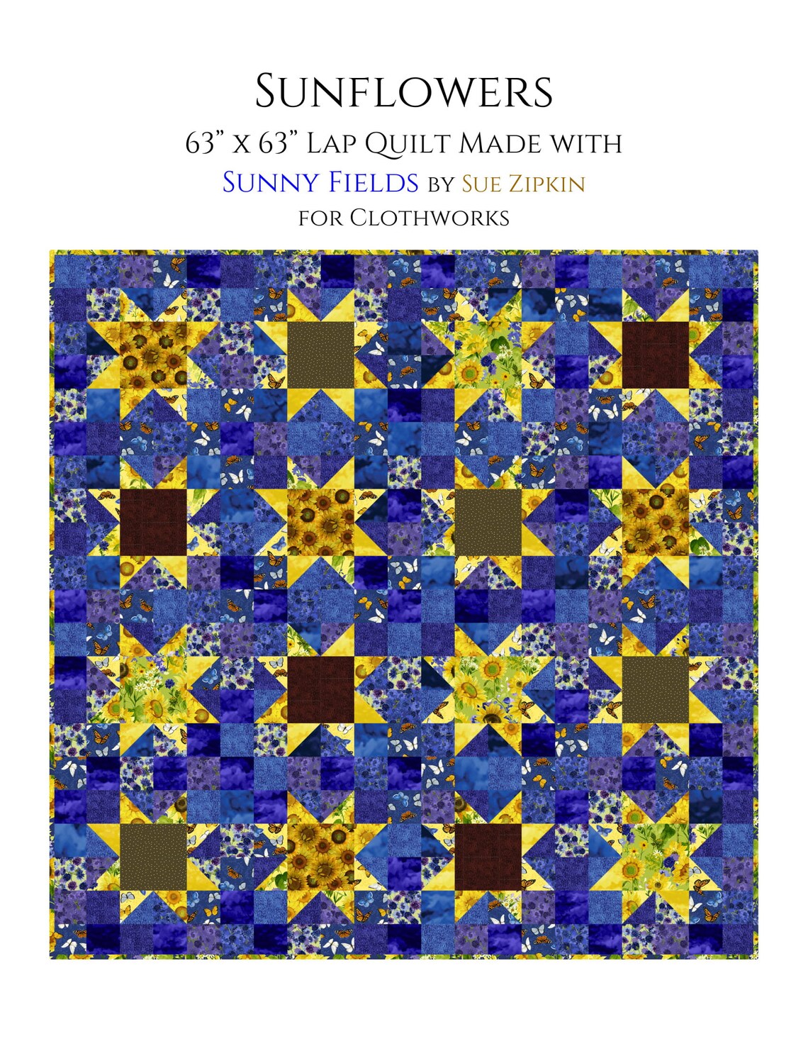 Sunflowers Quilt Pattern PDF by Jen Daly Quilts Instant | Etsy Canada