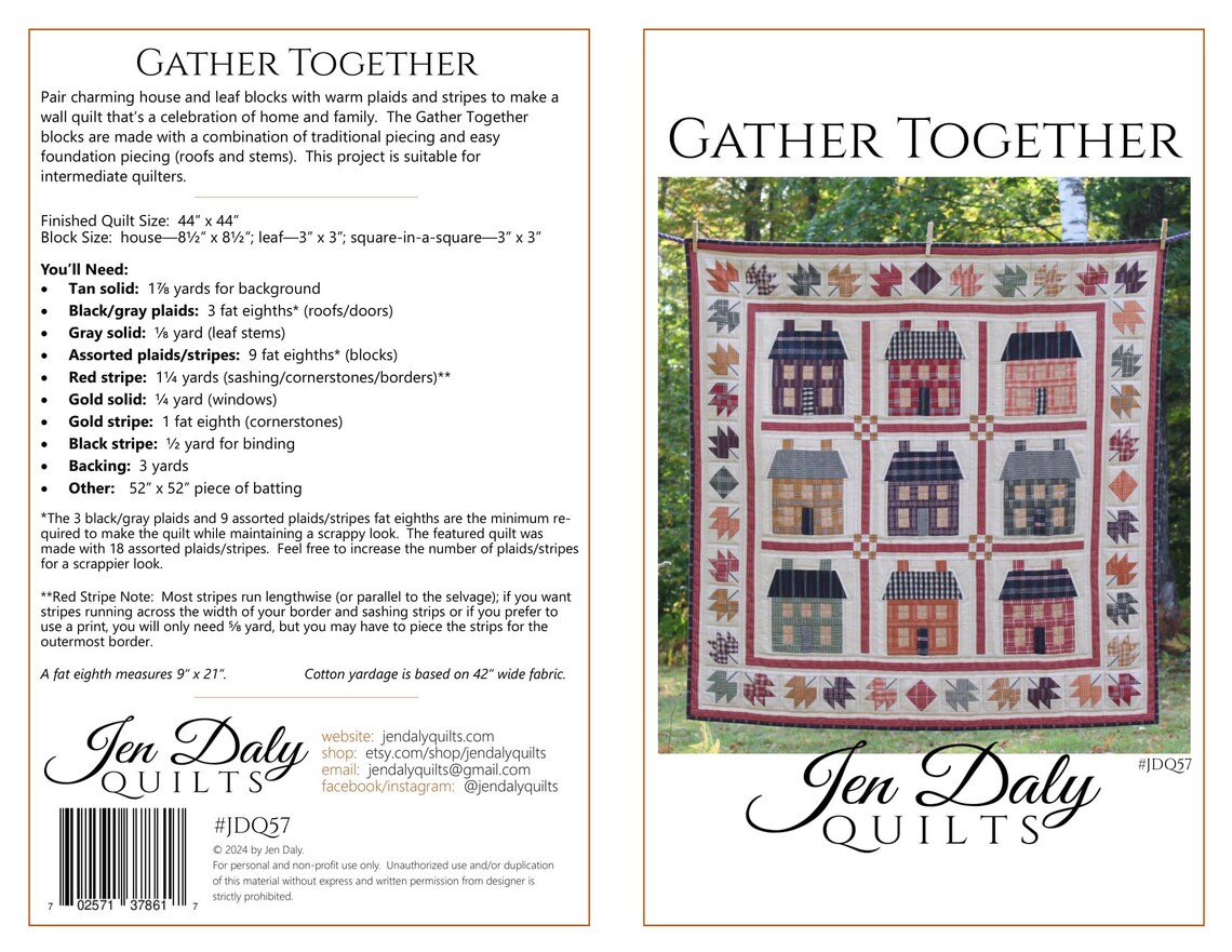 Gather Together Quilt Pattern PDF by Jen Daly Quilts - Etsy