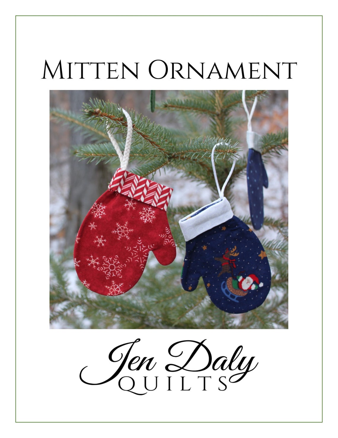 Merry Mittens Ornament Pattern PDF by Jen Daly Quilts - Etsy