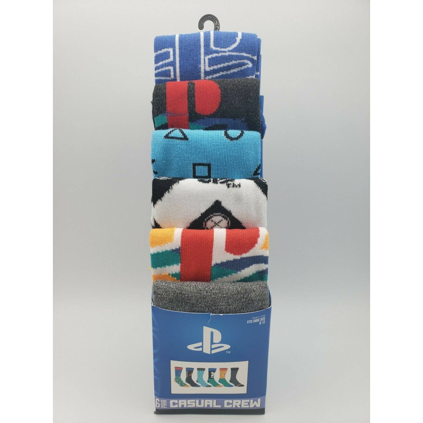 Playstation Casual Crew Socks 6 Pairs Shoe Men s Size 8 12 NEW by Bioworld Etsy
