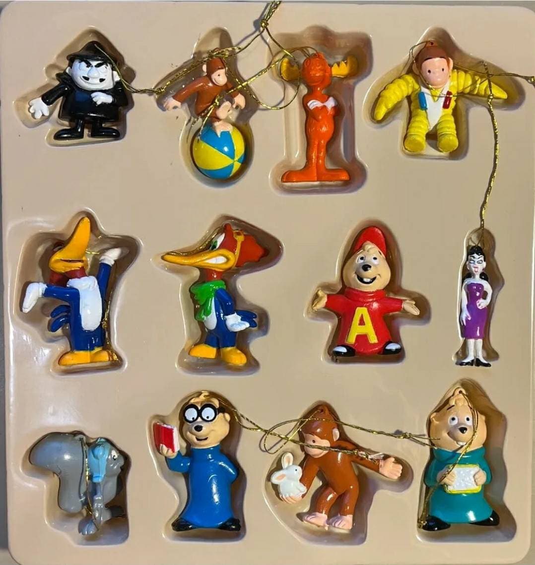Universal Studios Mini Christmas Ornament Set of 12 1990's NOS Rocky ...
