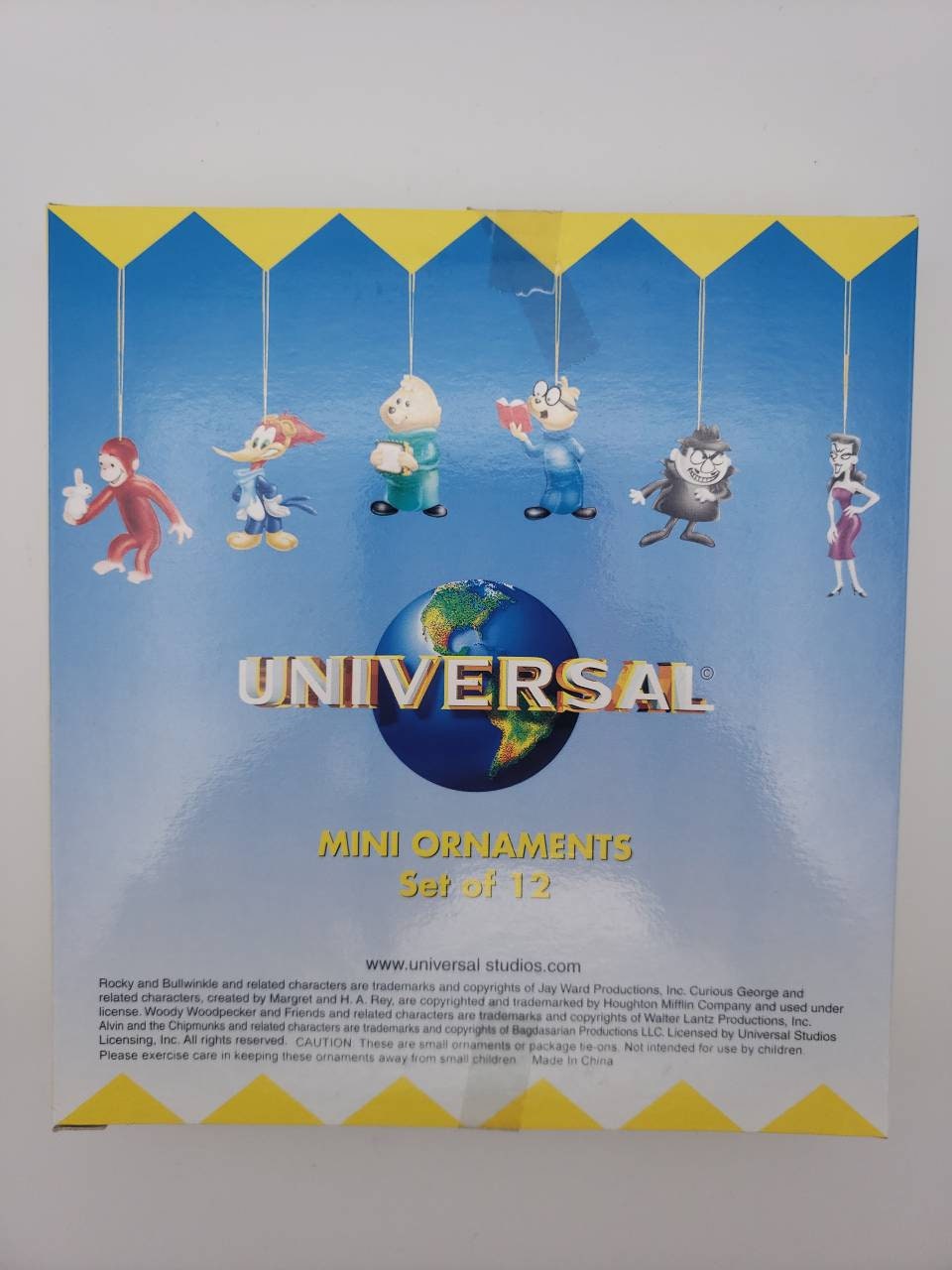 Universal Studios Mini Christmas Ornament Set of 12 1990's NOS Rocky ...