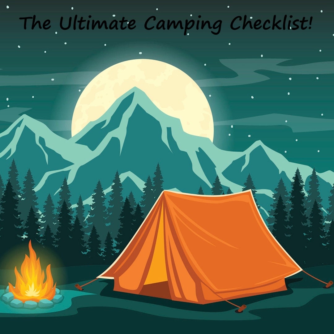 The Ultimate Camping Checklist! Digital Download! 5 Pages! - Etsy