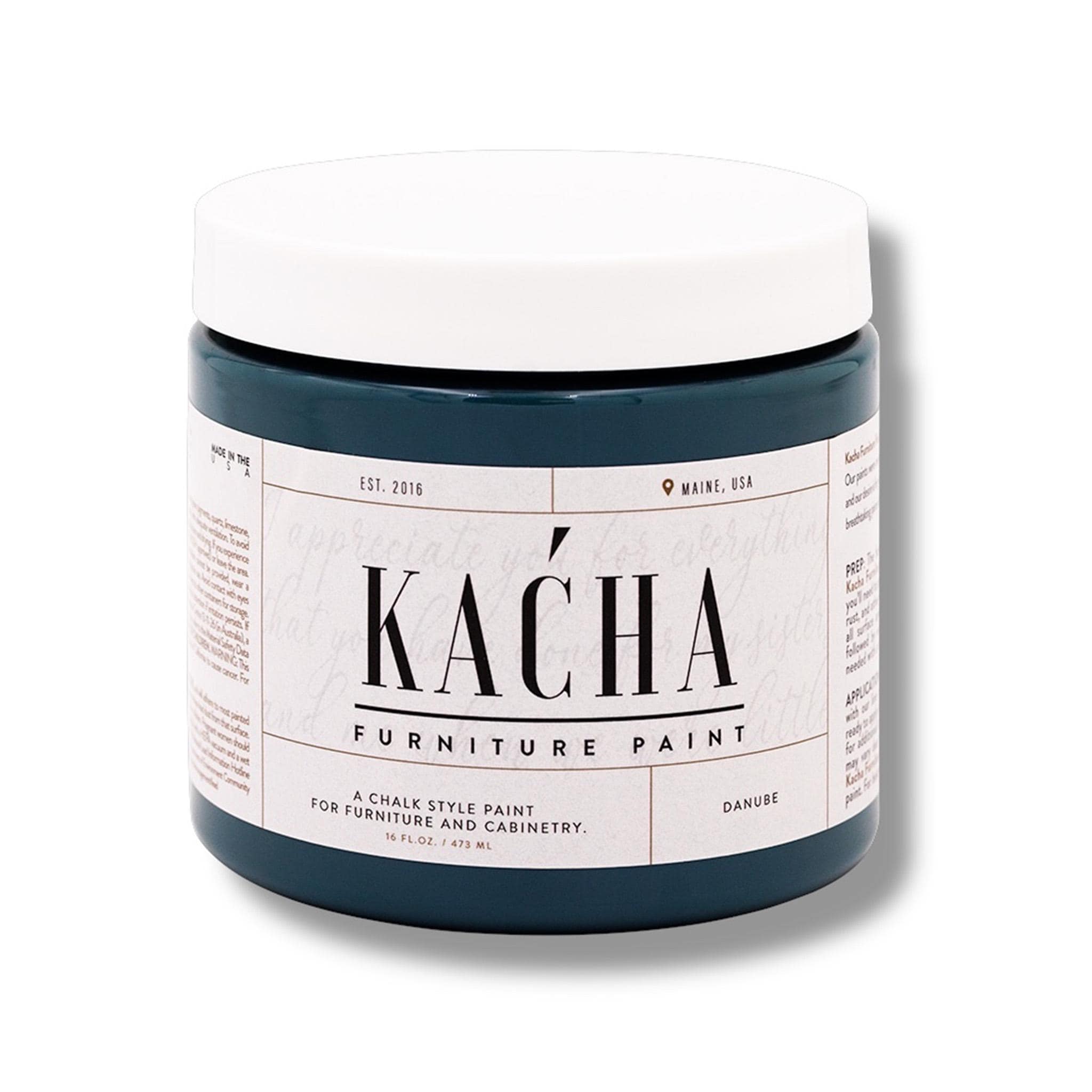 KACHA Paint DANUBE || Dark Blue Green Teal || Chalk Style Paint for ...