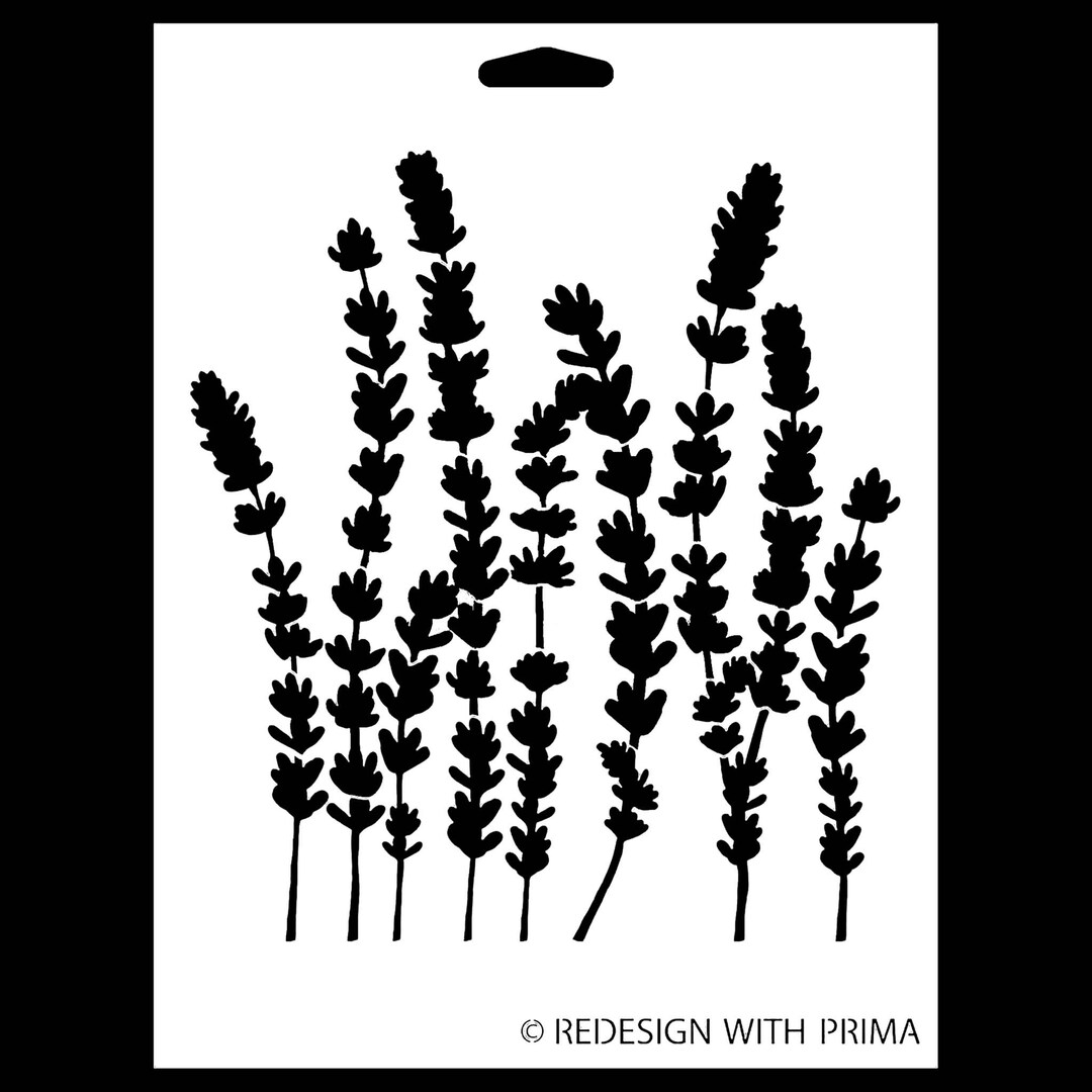 Lavender Bliss Raised 3D Stencil for Furniture Redesign With Prima ...