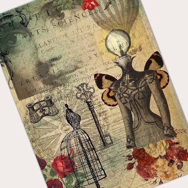Steampunk Decoupage Paper - Etsy