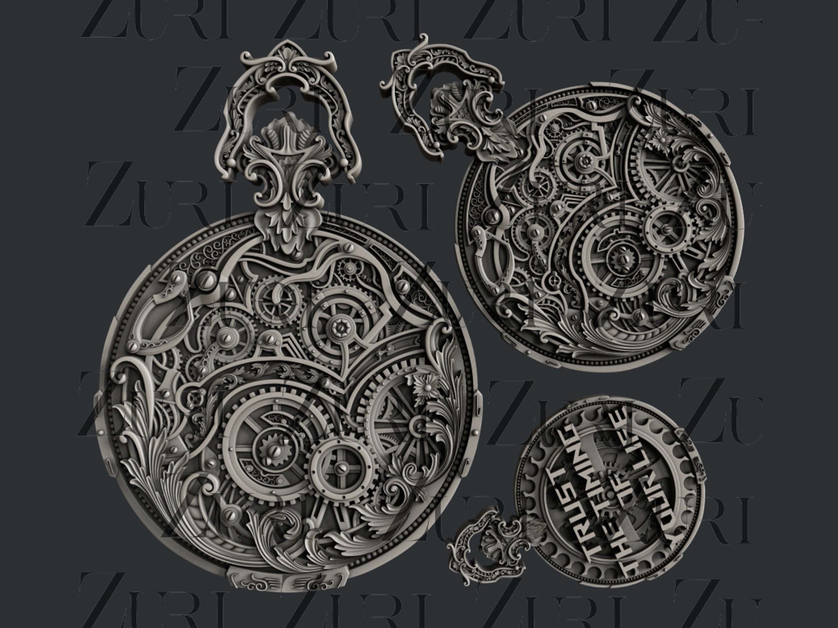 Steampunk Pocket Watch Drawing