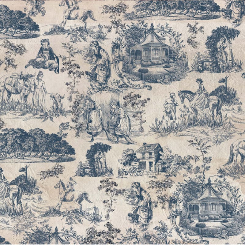 French Toile Paper - Etsy