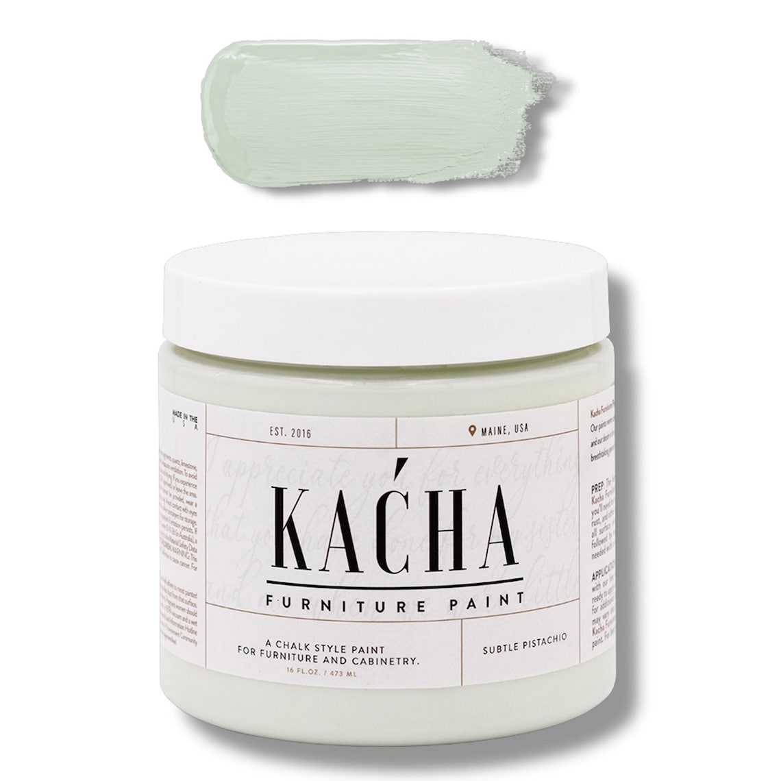 KACHA Furniture Paint "subtle Pistachio" | Chalk Style Finish - Etsy