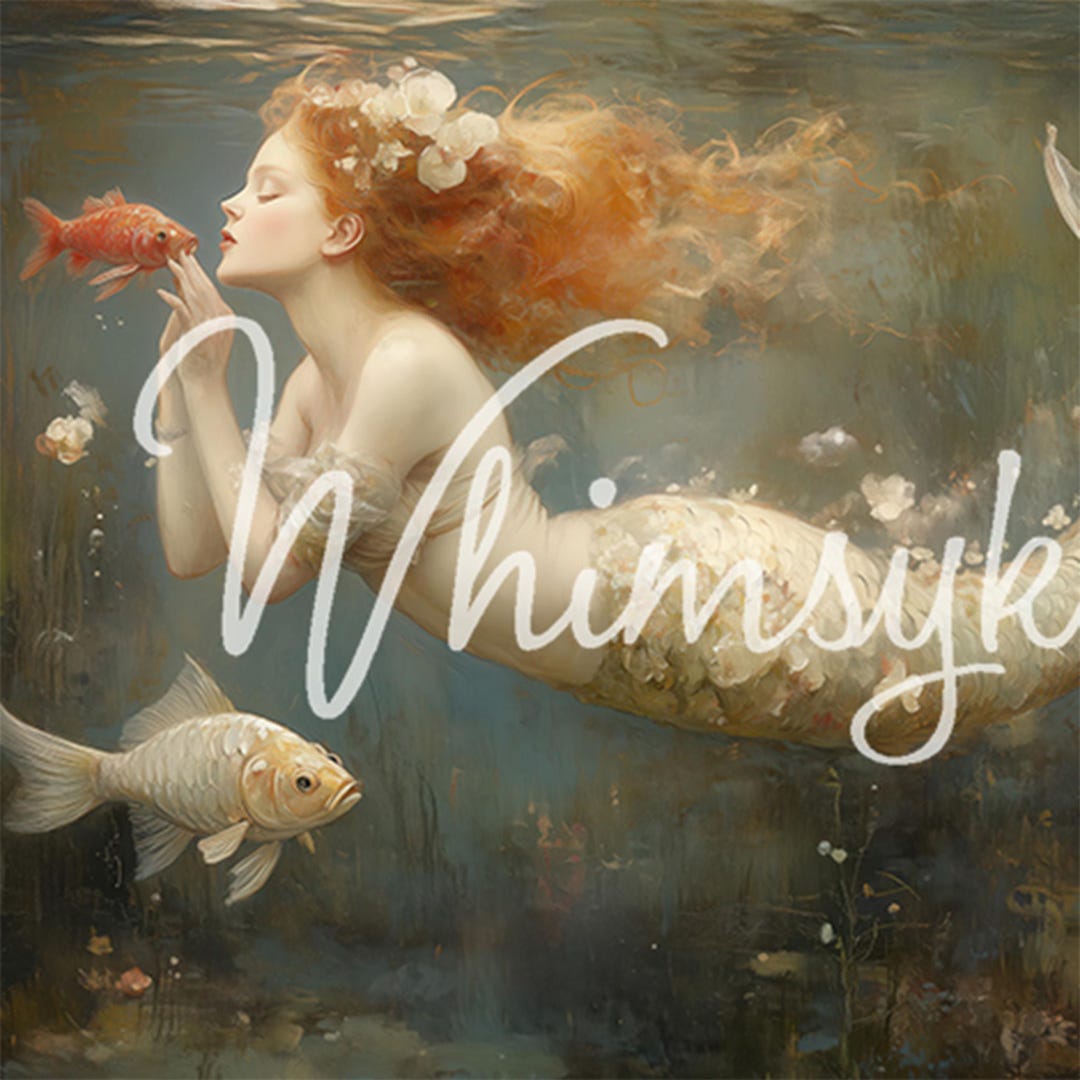 Mermaid Kisses Decoupage Paper – Whimsykel Tissue for Furniture, Crafts ...