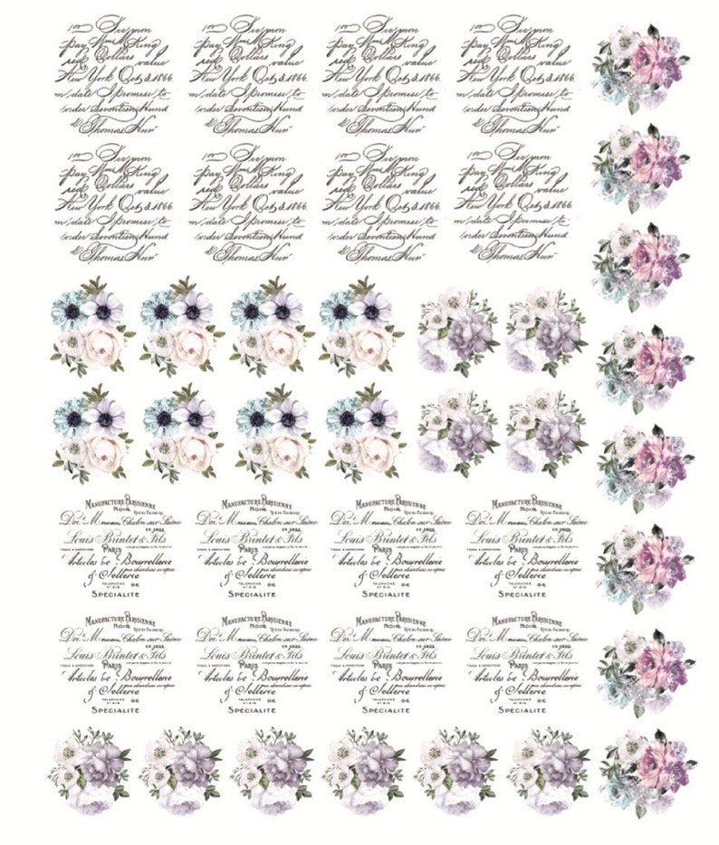 Knob Transfers SPRING MEADOW ReDesign with Prima Decals for | Etsy