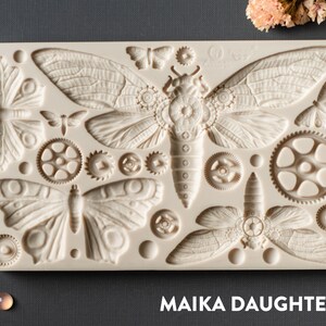 Silicone Mold MECHA MOTHS Finnabair Molds Resin Molds Silicone Molds ...