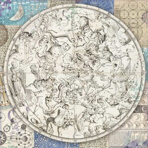 A4 Decoupage Rice Paper COSMOS ZODIAC Stamperia Rice - Etsy