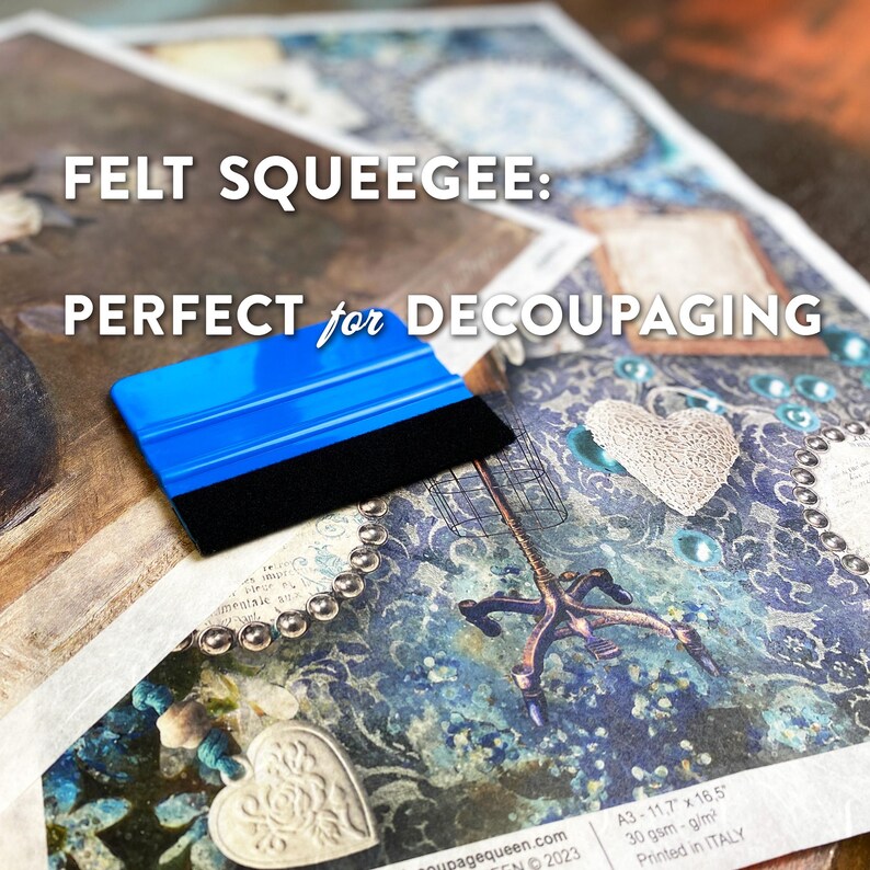 A4 Geometric Winter Decoupage Paper | Blue Snowflake Rice Paper - Etsy