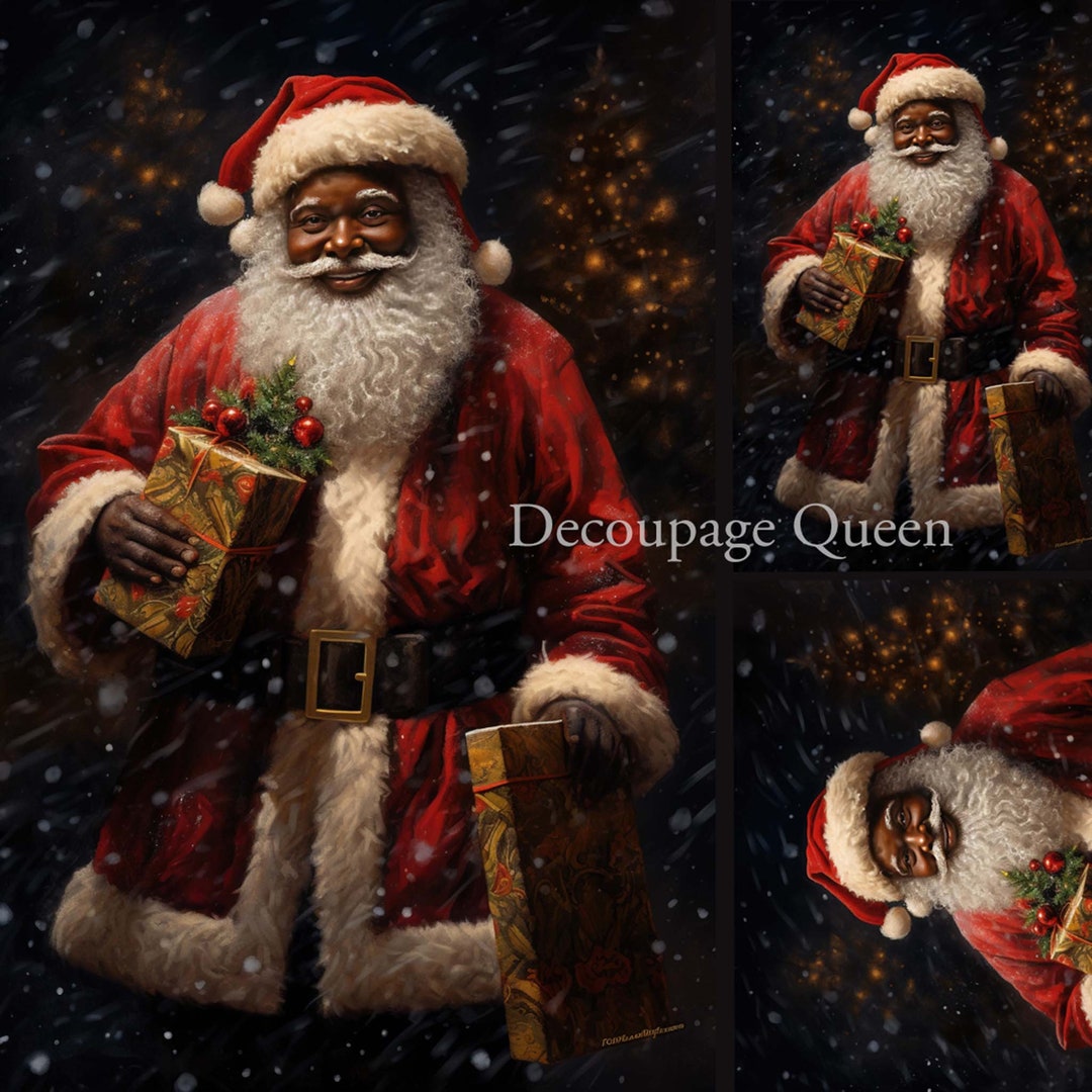 Rice Paper Decoupage MR JOLLY Santa Claus Decoupage Queen Decoupage ...
