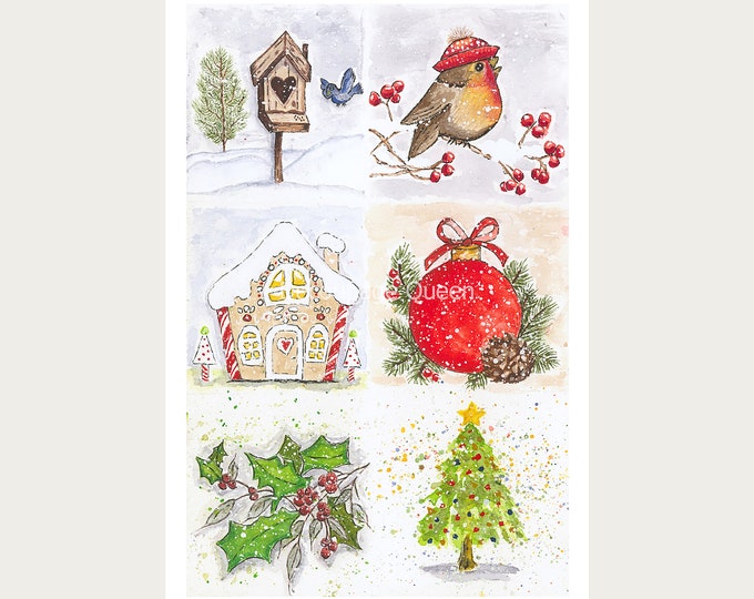 A3 Decoupage Rice Paper CHRISTMAS SCENES Decoupage Queen Rice Paper ...