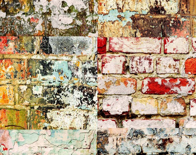 A2 Decoupage Paper for Furniture BRICK WALL Decoupage Queen Rice Washi ...