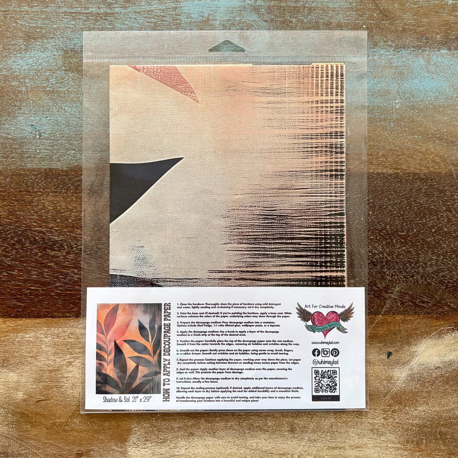 Abstract Leaves Decoupage Paper - Shadow and Sol Tissue Paper - Etsy