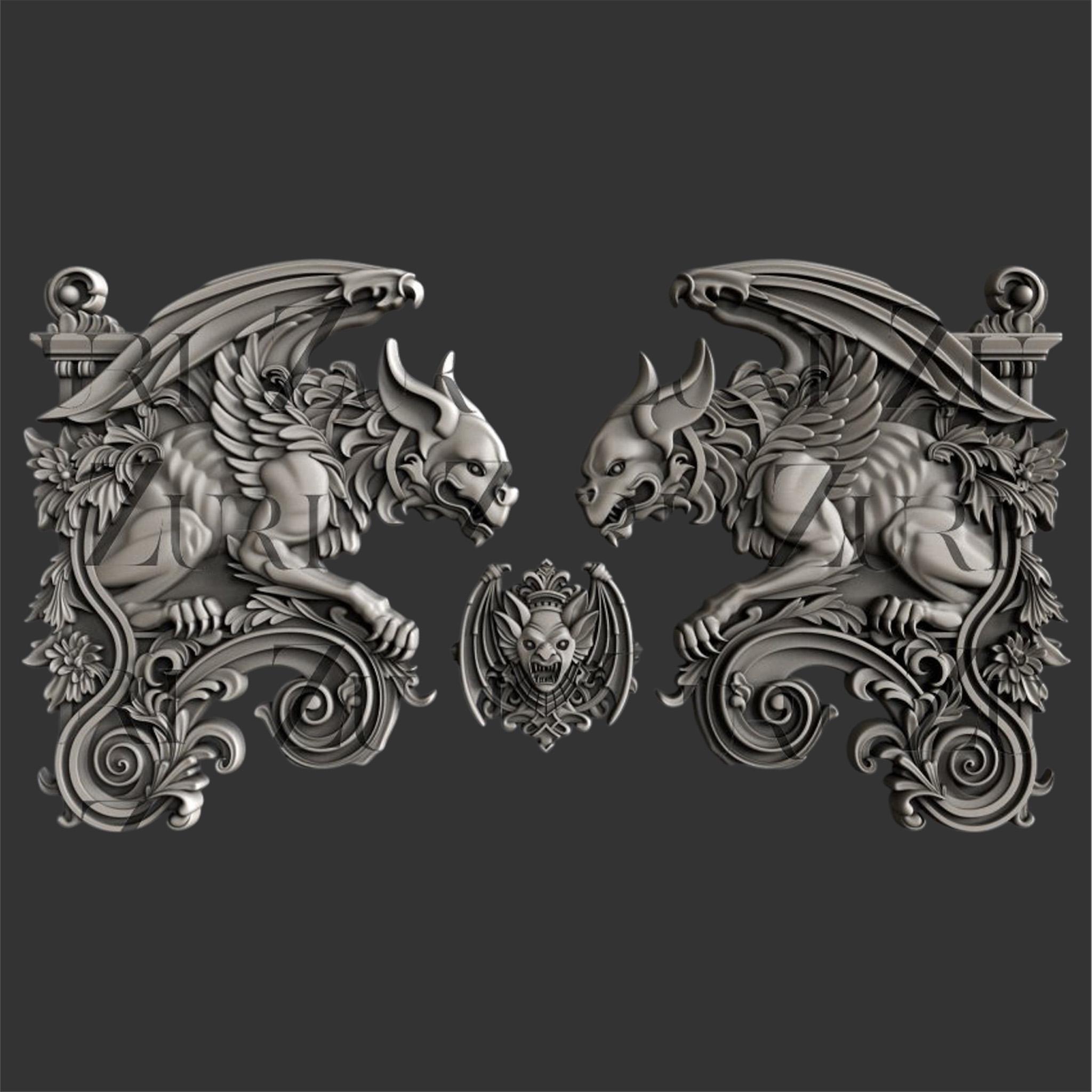 Resin Mold GARGOYLES SET 1 || Zuri Molds || Silicone Molds Polymer Clay ...
