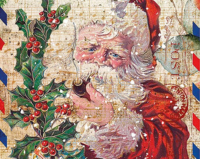 Decoupage Paper Traditional Santas Ornament Rounds AB Studio A4 Rice ...