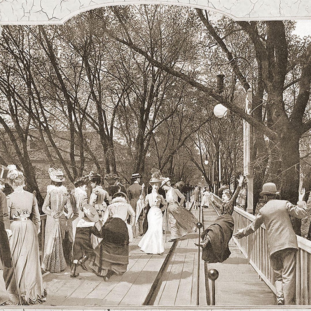 Decoupage Paper VICTORIAN PARK SCENE for Furniture Size: A2 Paper ...