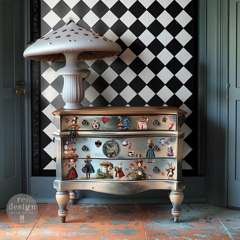 Redesign With Prima Furniture Transfers "alice in Wonderland" - Set of ...