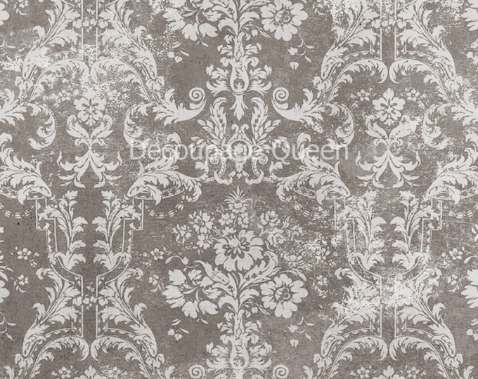 A4 Rice Decoupage Paper for Crafting WINTER DAMASK Decoupage Queen ...