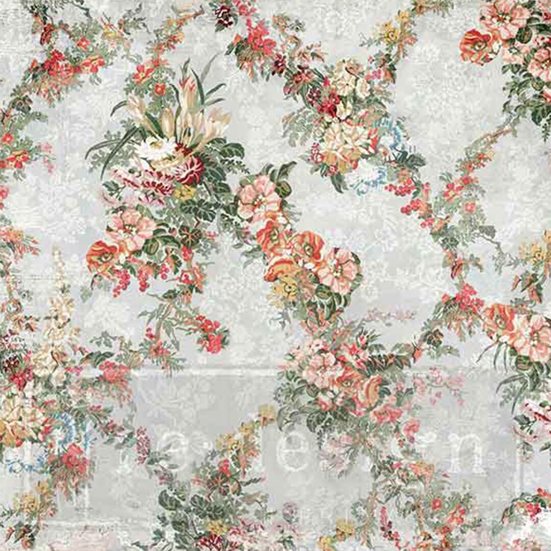 New! Redesign Decoupage Paper for Furniture JARDIN FLEURI || Redesign ...