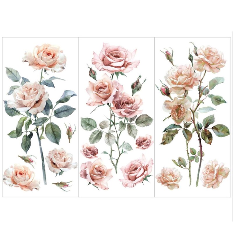 Small Rub on Floral Transfers - Etsy