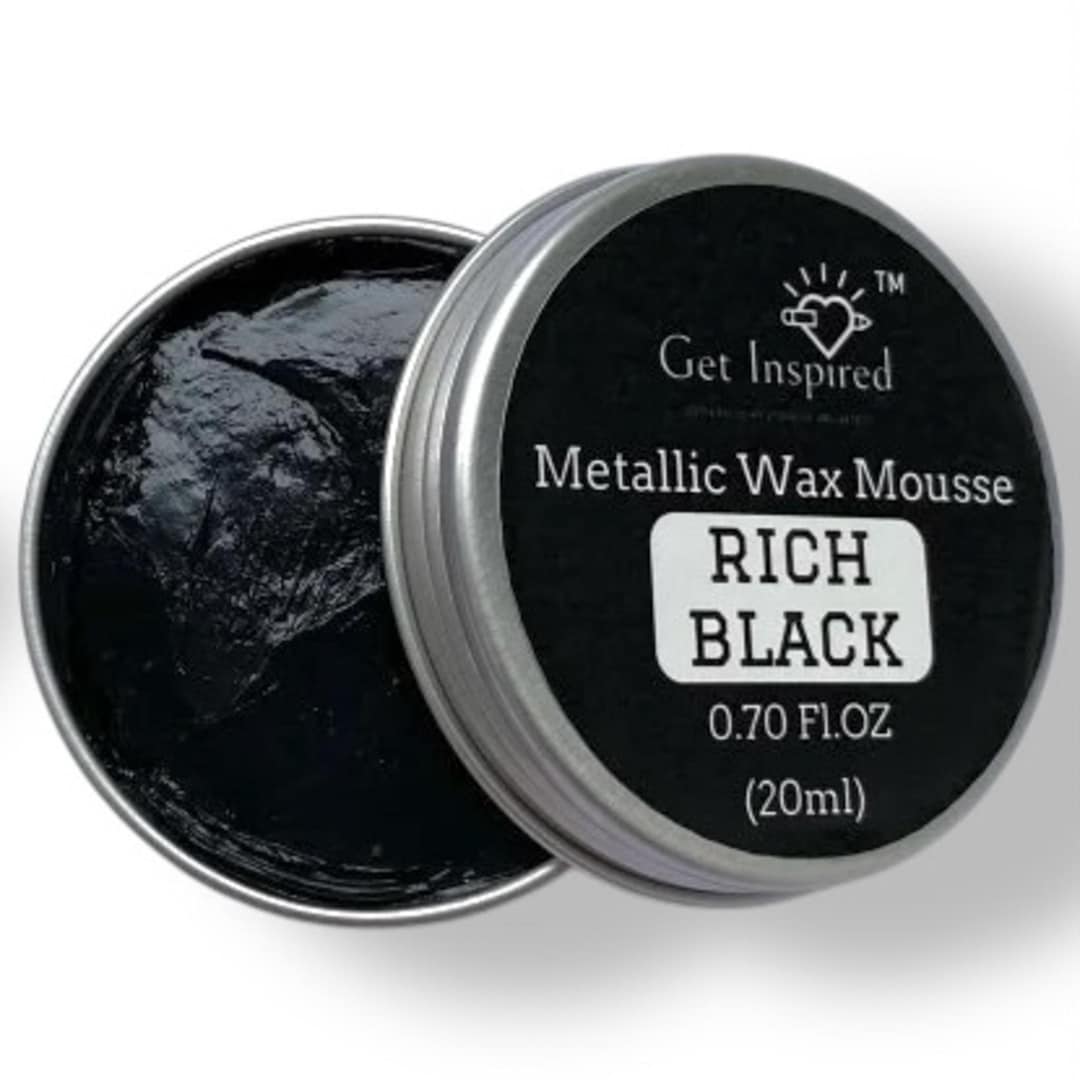 Rich Black Metallic Wax Paste Mousse | Gilding Finish (20 Ml) - Etsy