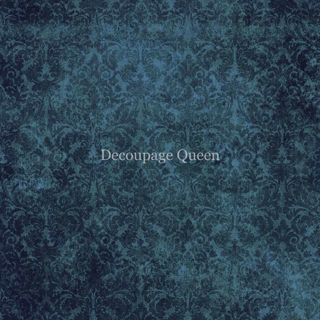 A4 Decoupage Paper BLUE BROCADE || Decoupage Queen Washi Rice Papers ...