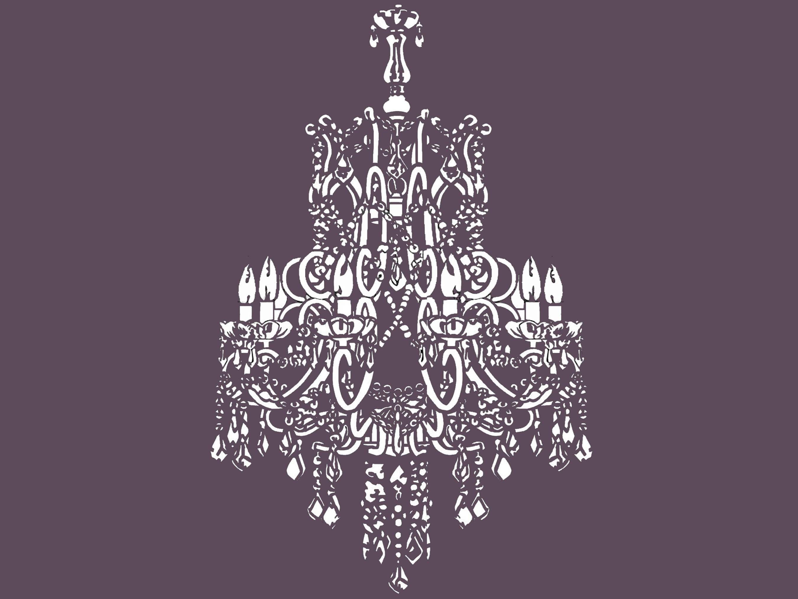 Chandelier Stencil Template