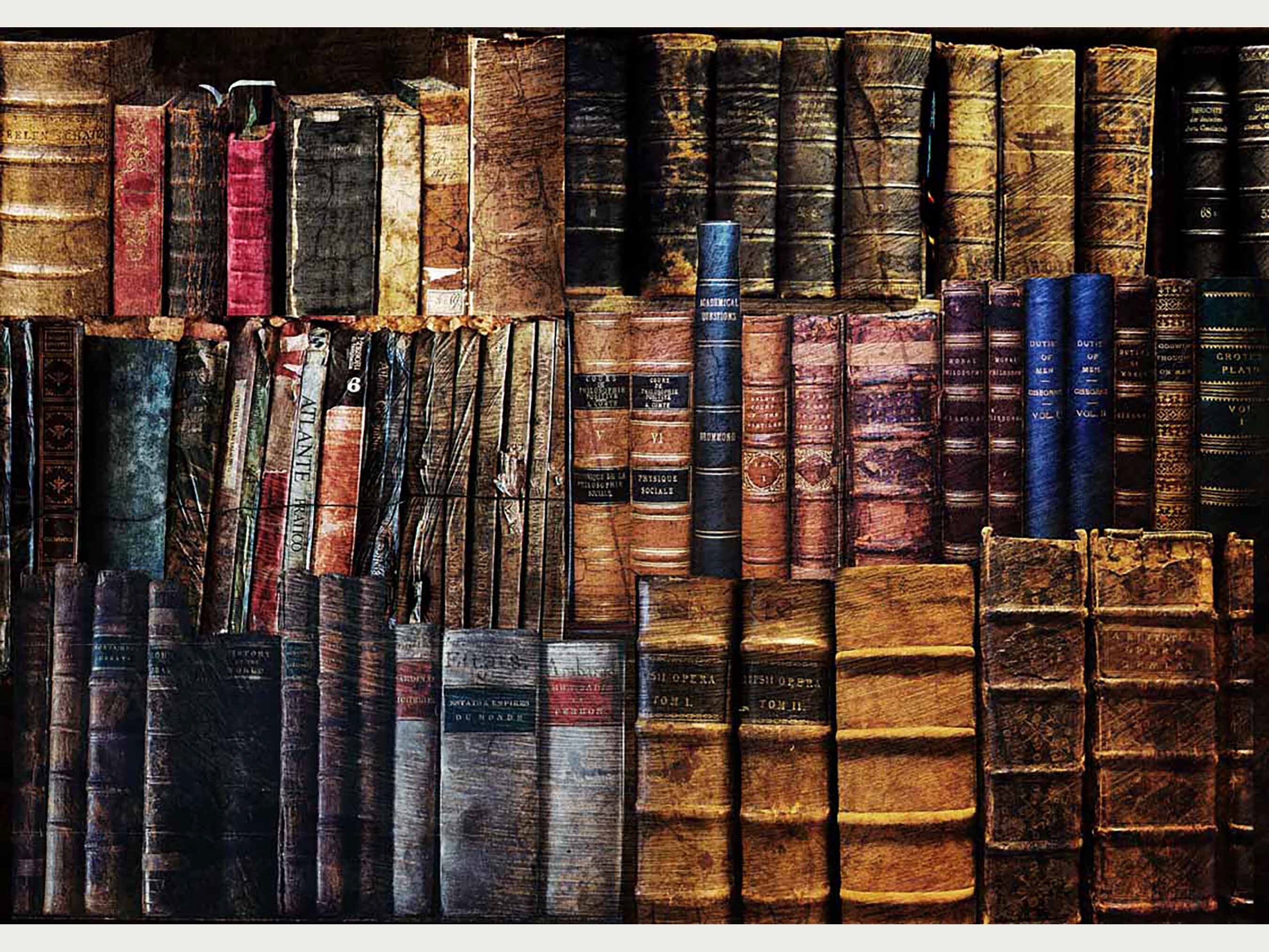 A0 Printed Rice Paper DUSTY LIBRARY Books Decoupage | Etsy