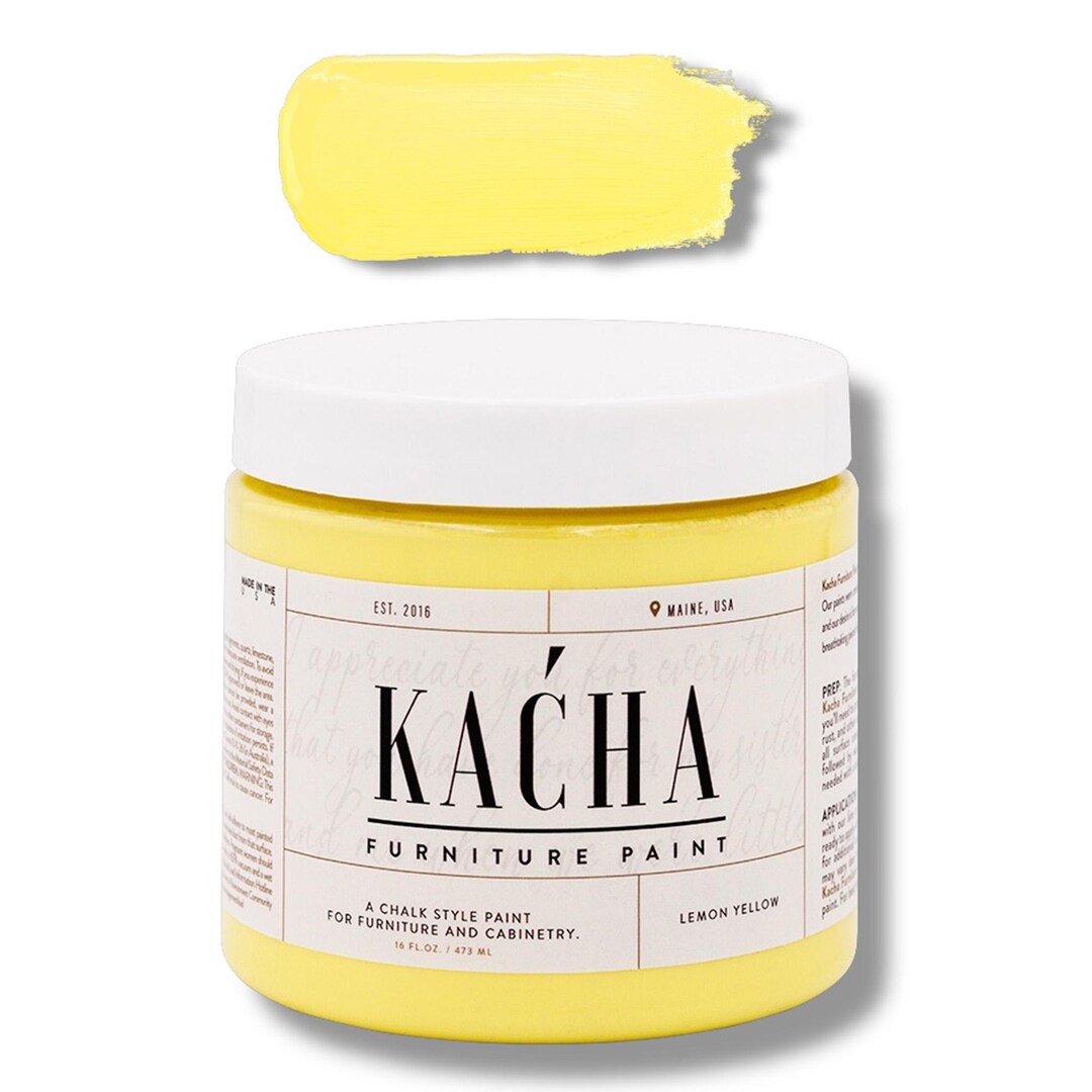 Furniture Paint LEMON YELLOW Bright Bold || KACHA Paint || Chalk Style ...