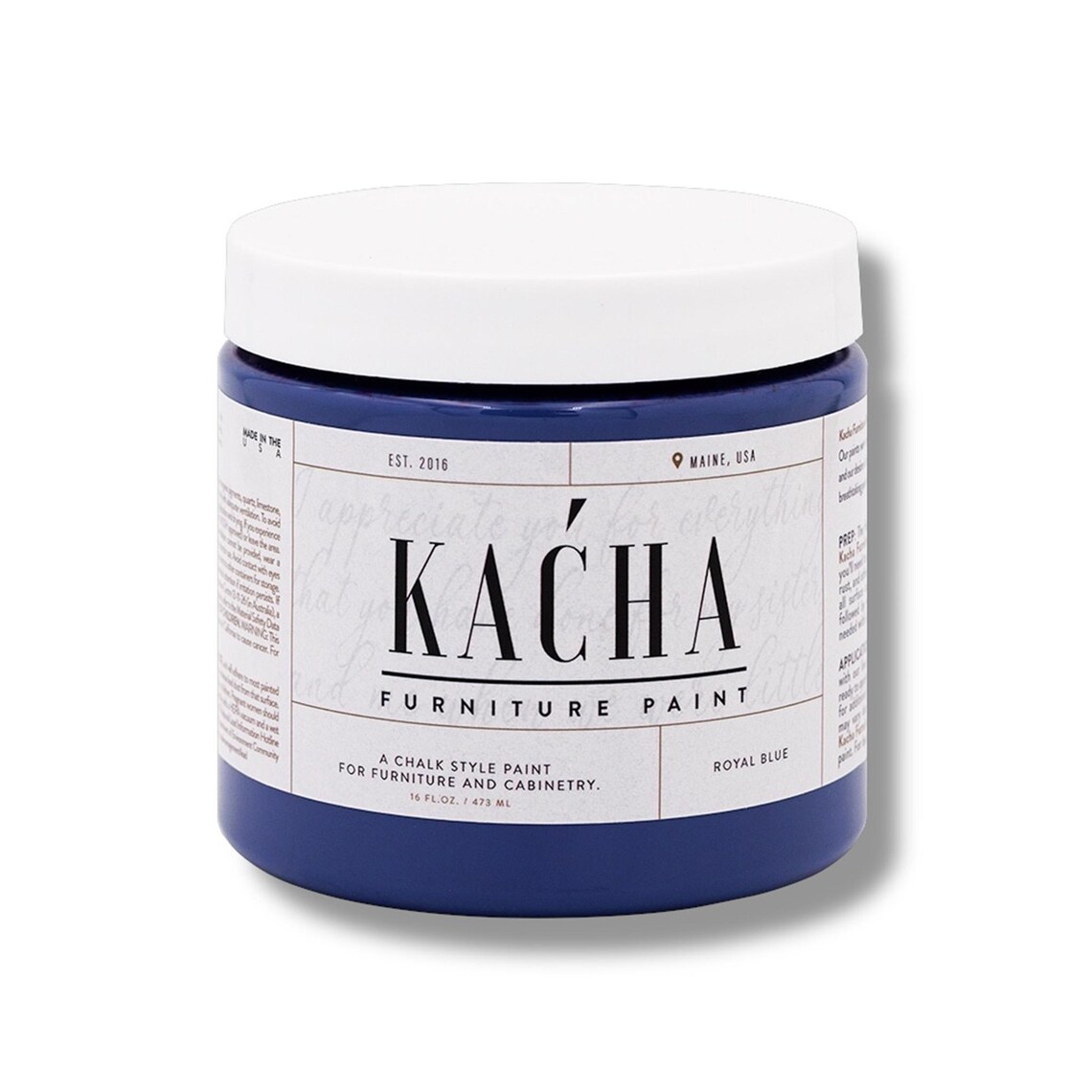 KACHA Furniture Paint "royal Blue" | Dark Blue Chalk Style Finish - Etsy