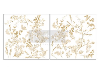 Blue Wildflowers Rub on Transfers for Furniture Redesign - Etsy