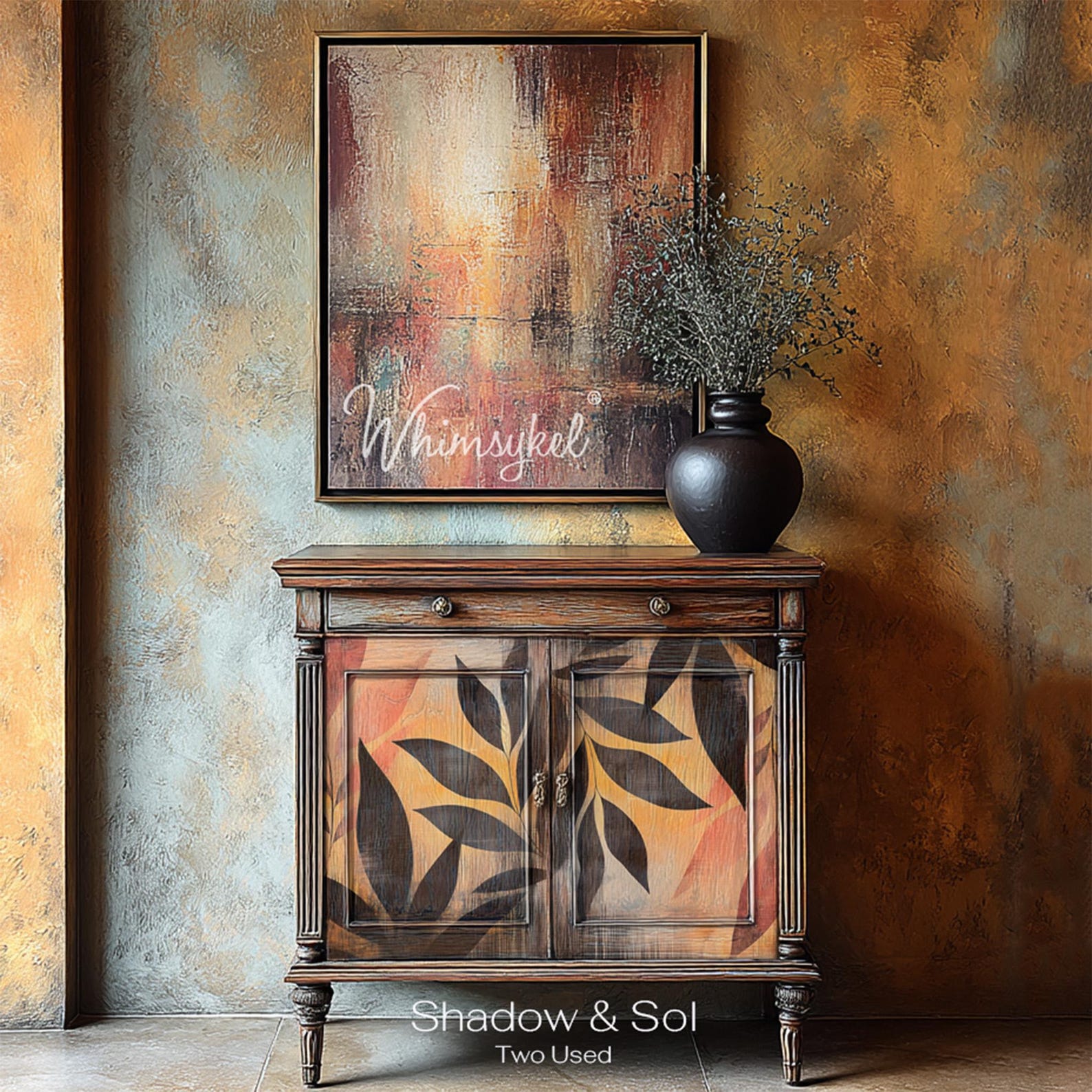 Abstract Leaves Decoupage Paper - Shadow and Sol Tissue Paper - Etsy