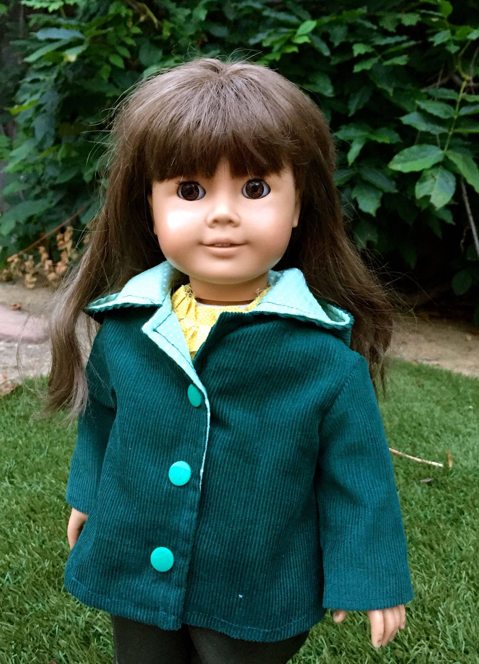 Green Hooded Jacket - 18 Inch Doll Clothes - Etsy