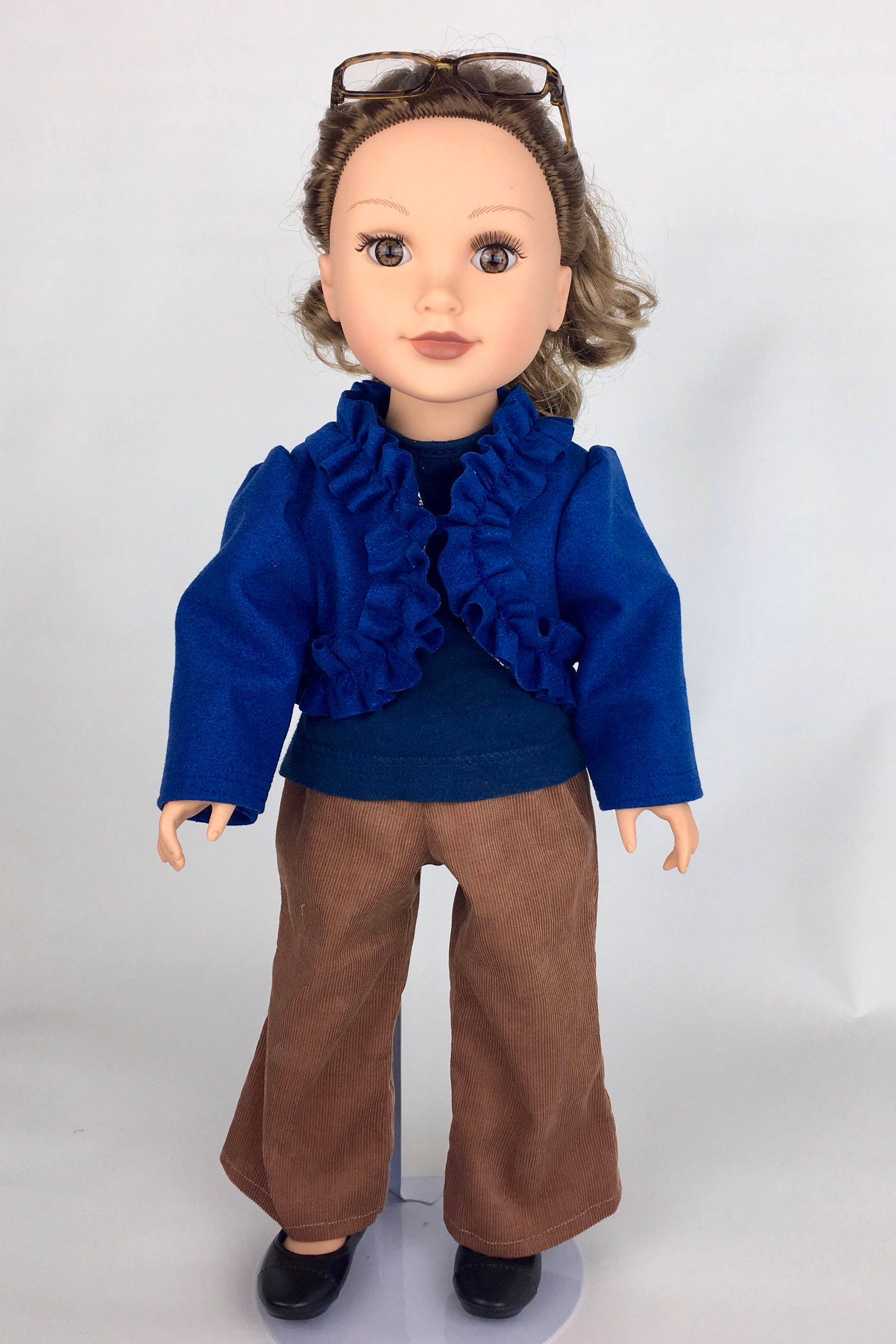 Blue Suedette Bolero Jacket - Handmade 18 Inch Doll Clothes - Etsy