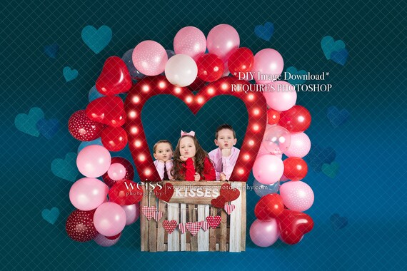 Kissing Booth Digital Backdrop / Background Valentine's | Etsy