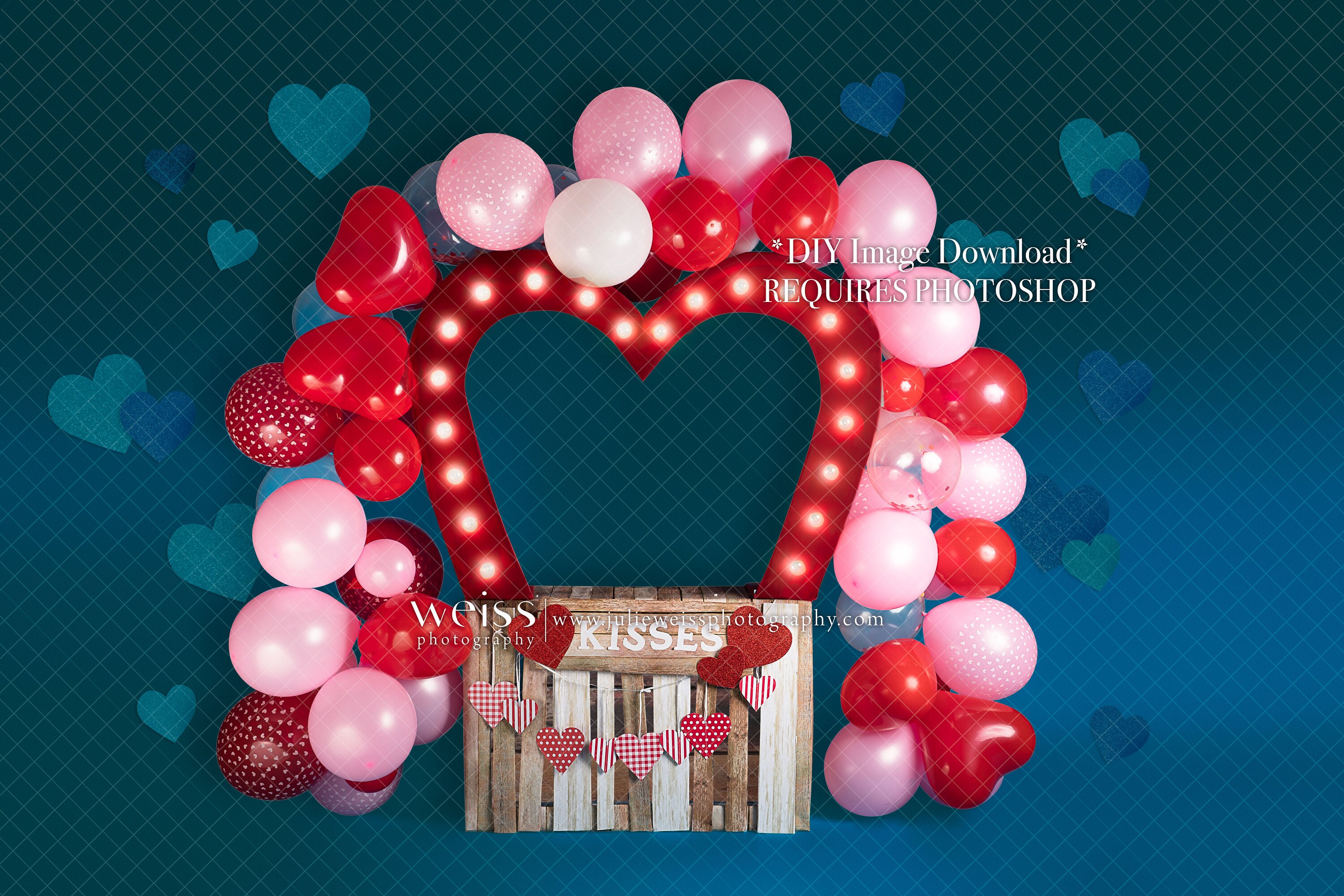 Kissing Booth Digital Backdrop / Background Valentine's | Etsy