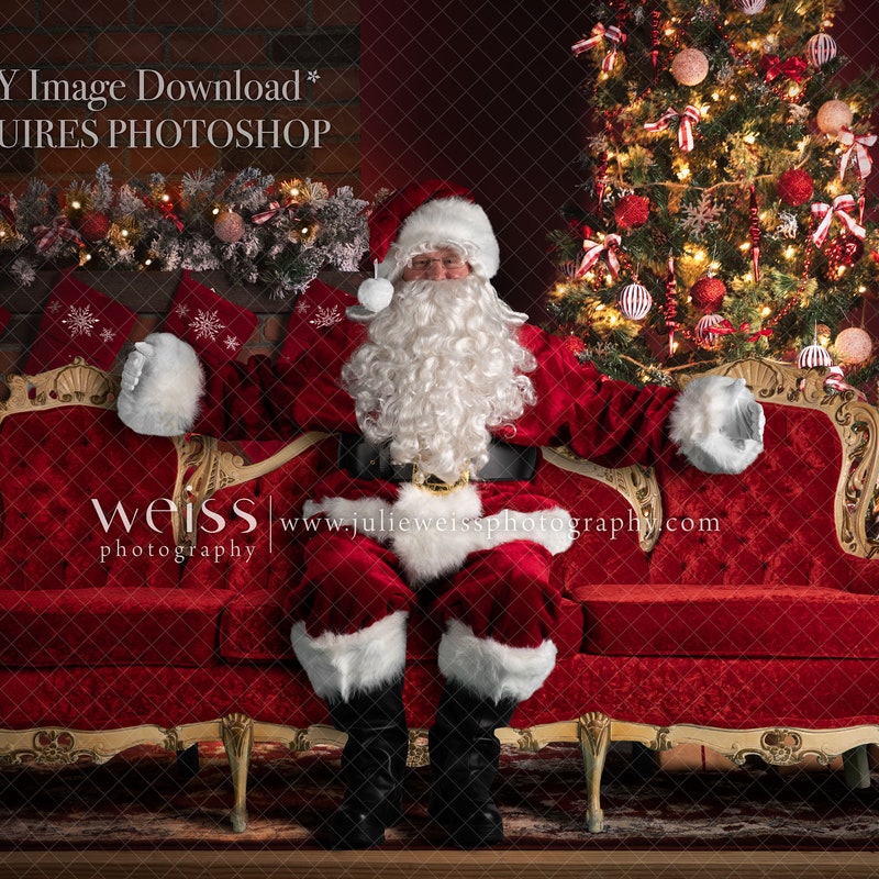 Santa Backdrop - Etsy