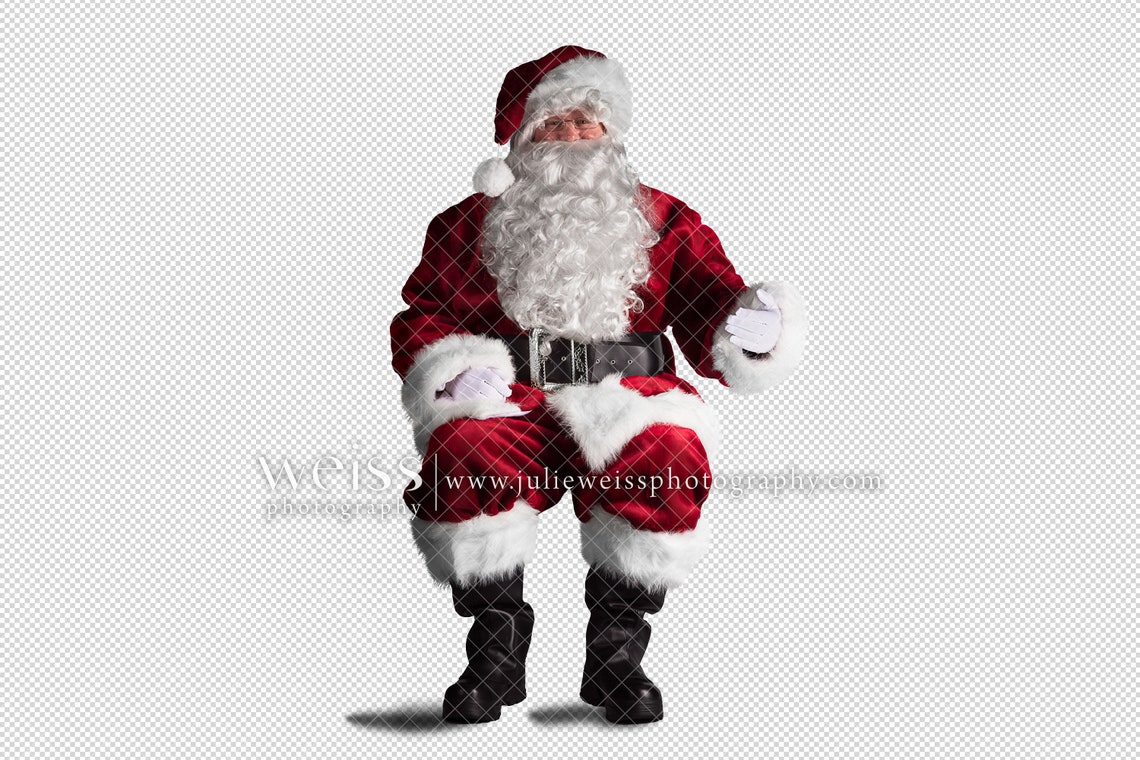 Santa Claus Sitting PNG Isolated - Etsy