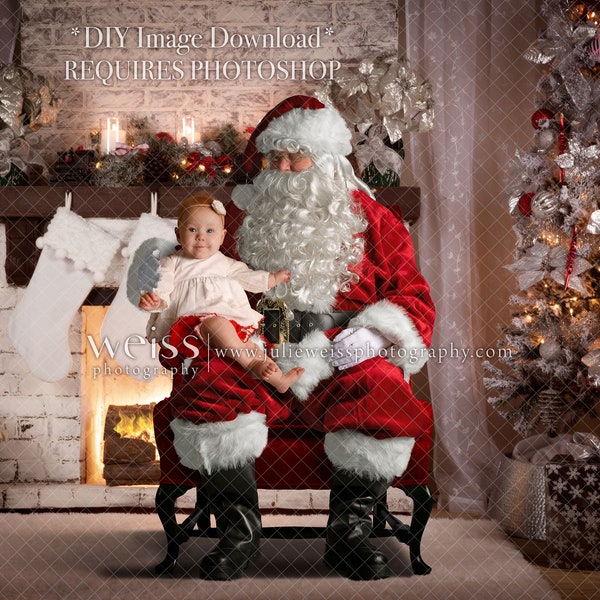 Santa Backdrop - Etsy