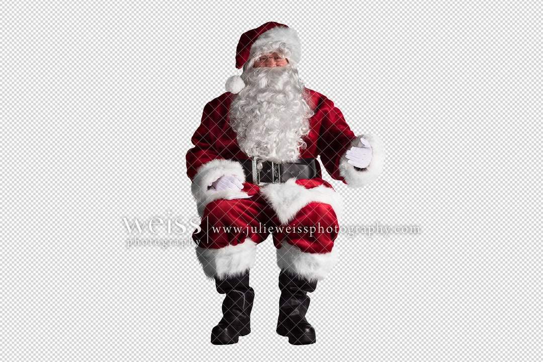 Santa Claus Sitting PNG Isolated - Etsy